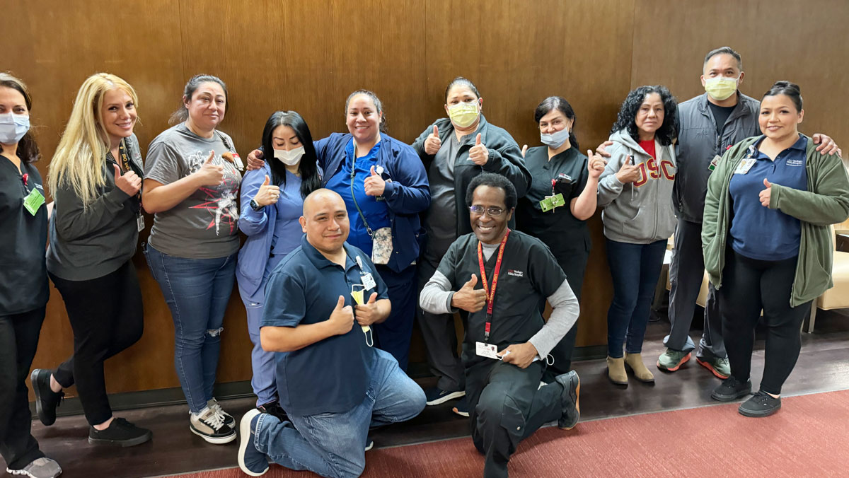 Healthcare Workers Picket USC Verdugo Hills Over Staffing, Service Cuts ...