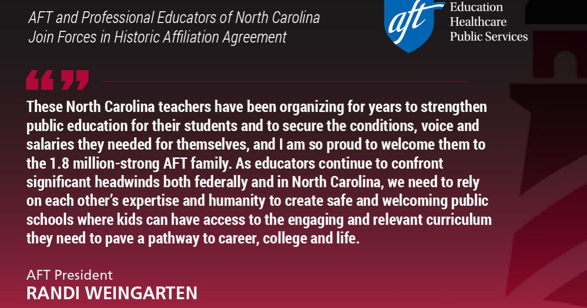 North Carolina Educators Join AFT to Strengthen Public Education - USA ...
