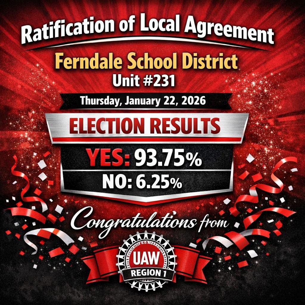 UAW Local 889 in Ferndale Ratifies New Agreement with School District ...